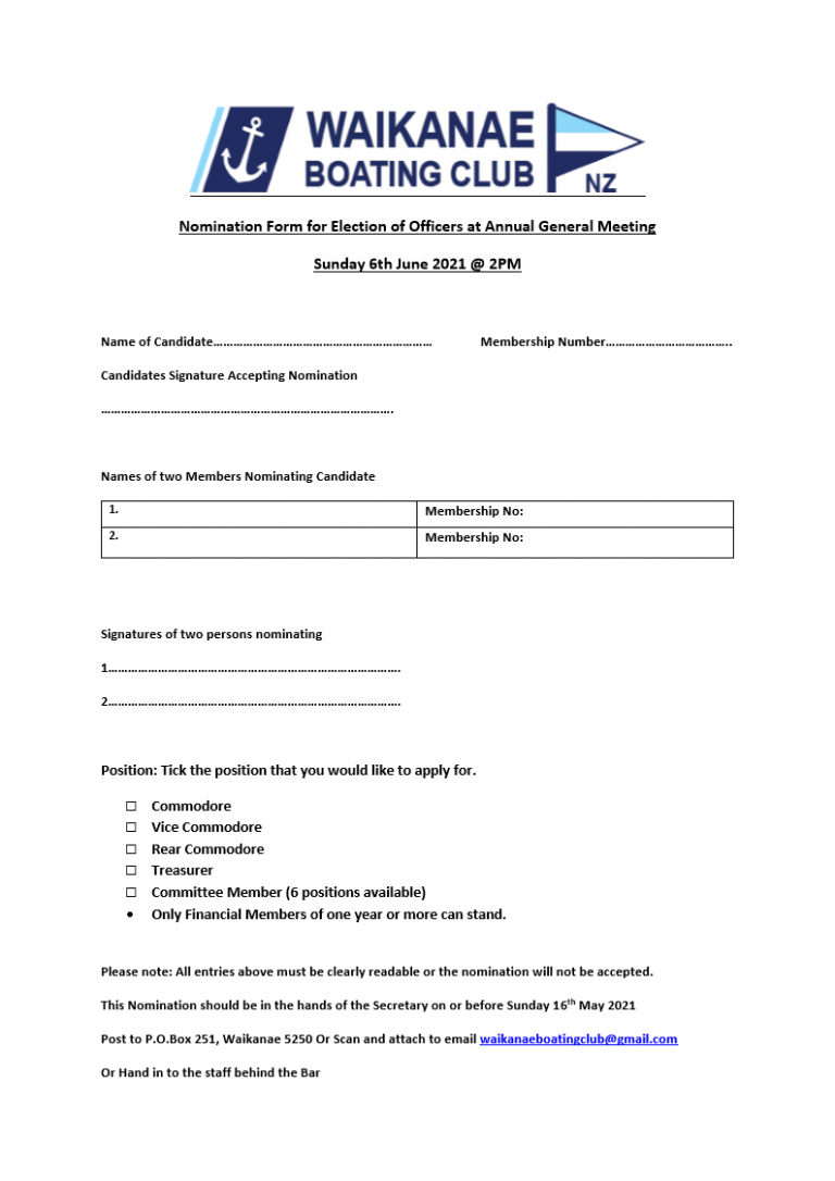 Home ~ Waikanae Boating Club